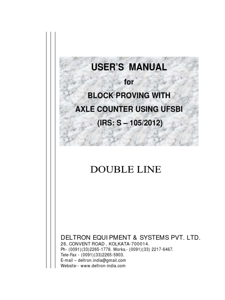 UFSBI Manual PDF | PDF | Relay | Manufactured Goods