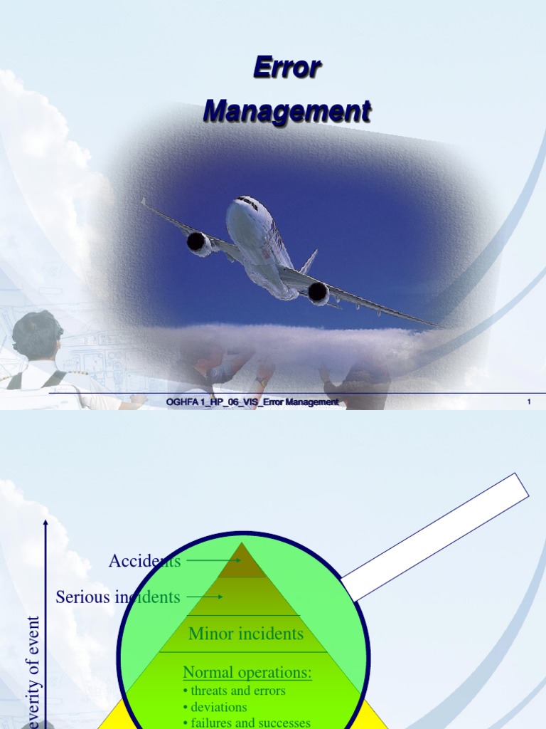 A Guide to Managing Errors and Promoting Safety in Aviation Operations ...