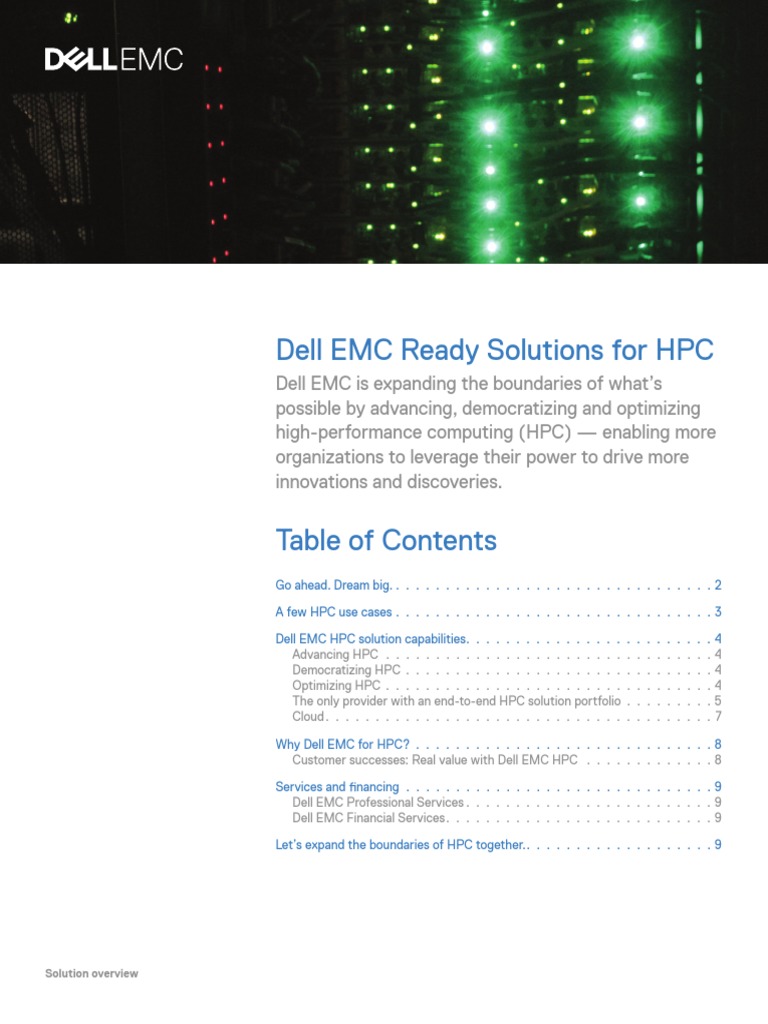 HPC Solution Overview | PDF | Supercomputer | Computer Cluster