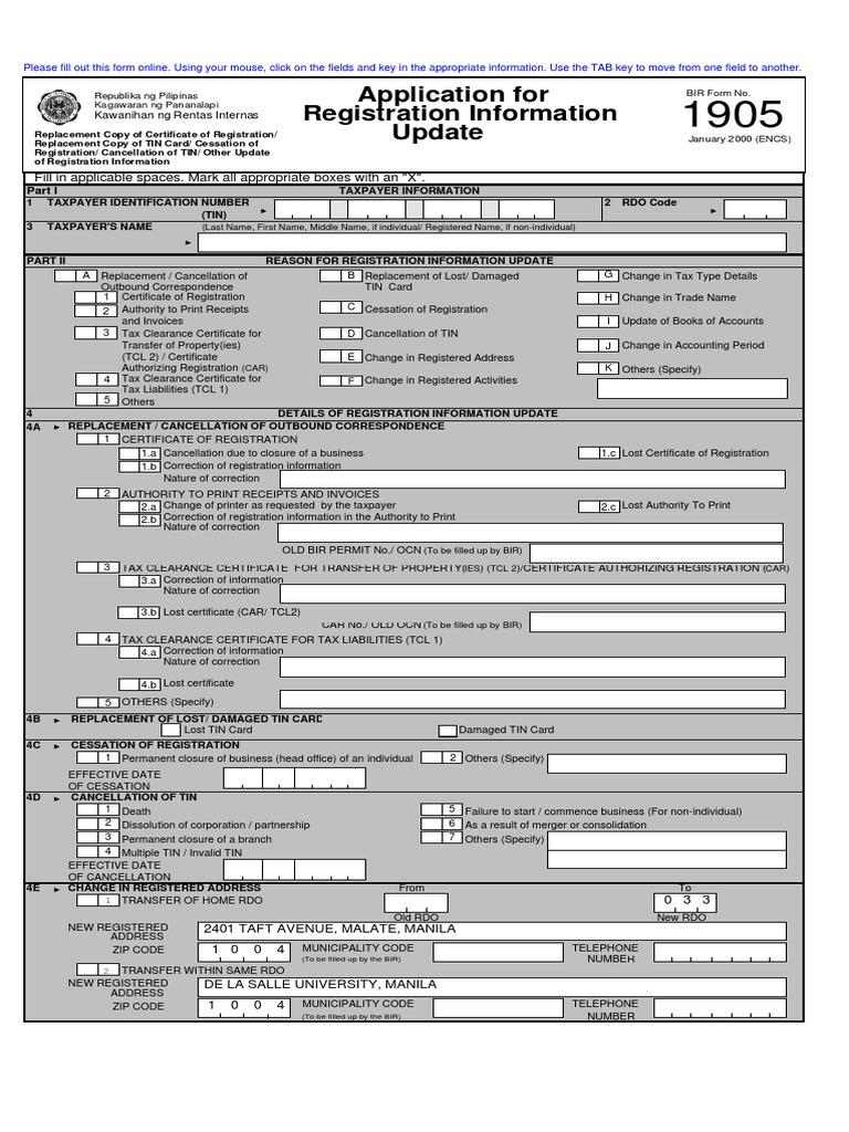 Bir Form | PDF | Receipt | Invoice
