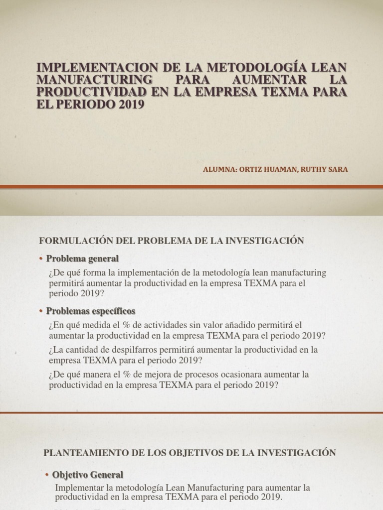 Lean Manufacturing en TEXMA 2019 | PDF | Lean Manufacturing | Economias