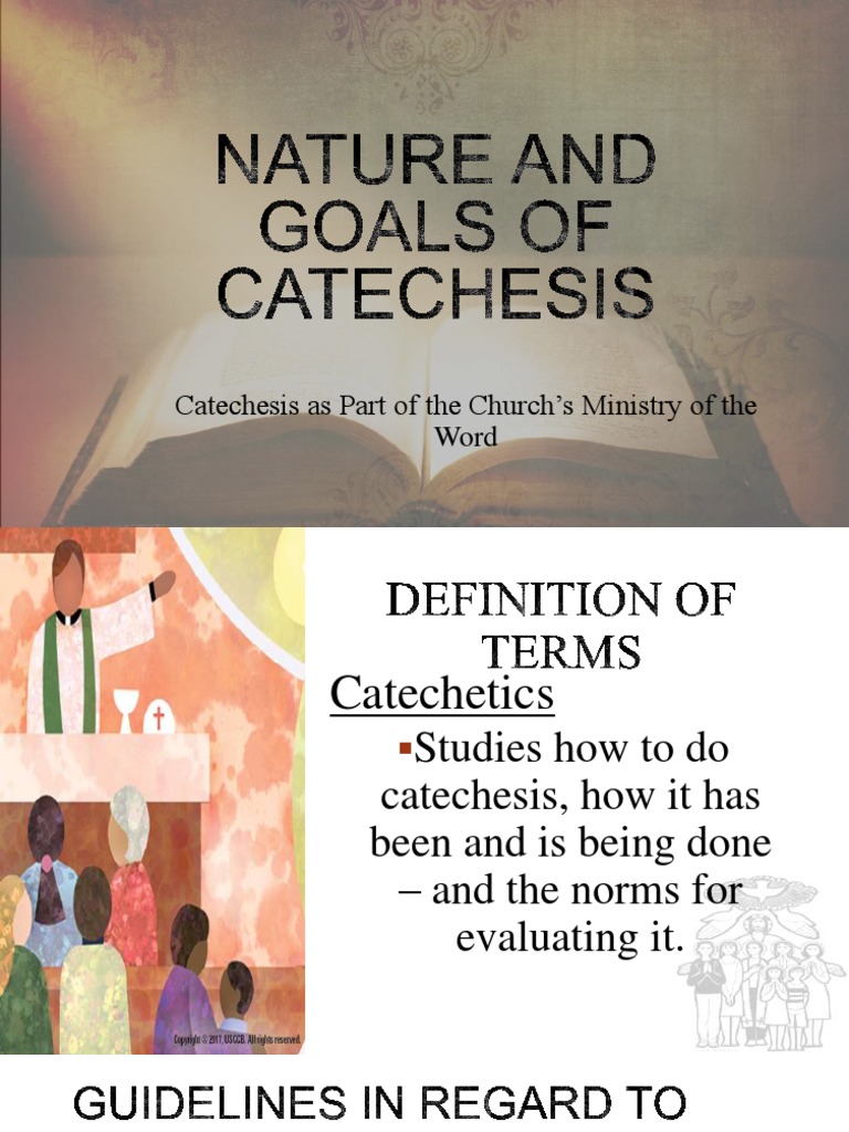 Catechesis As Part of The Church's Ministry of The Word | PDF ...