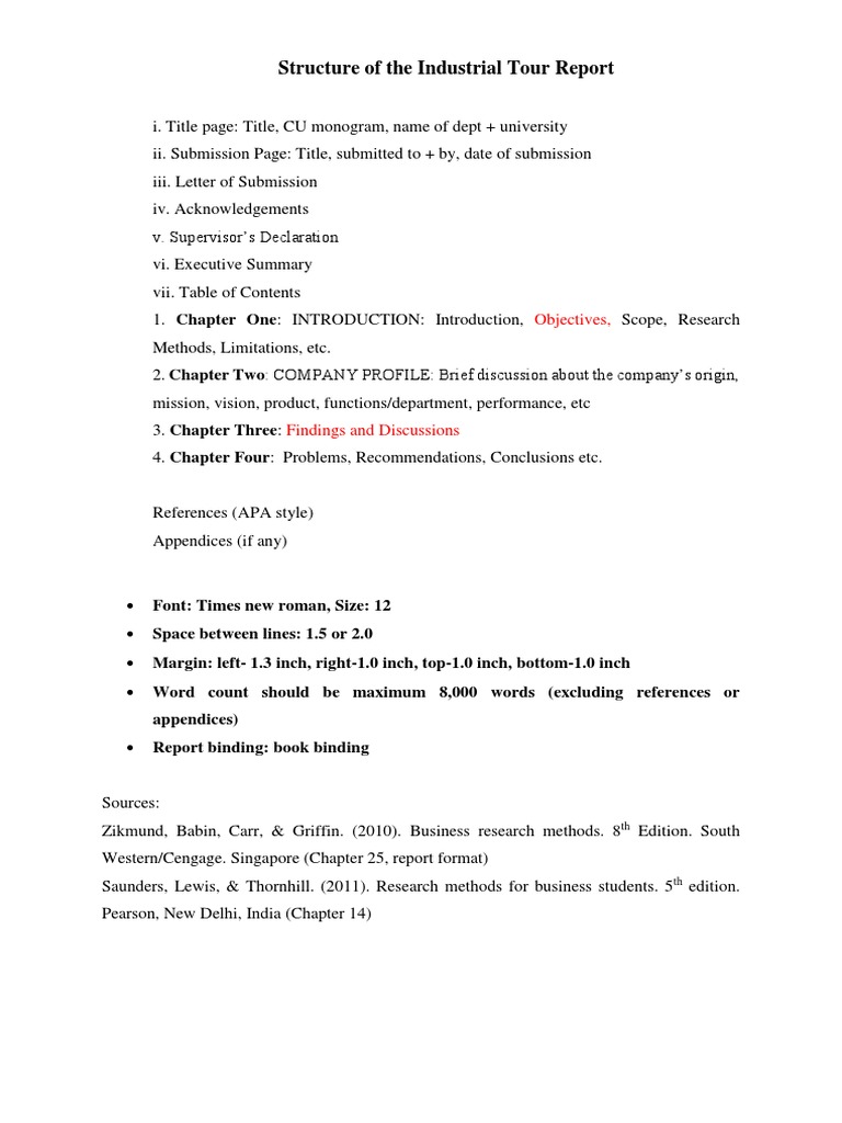 Report Writing Structure | PDF | Written Communication