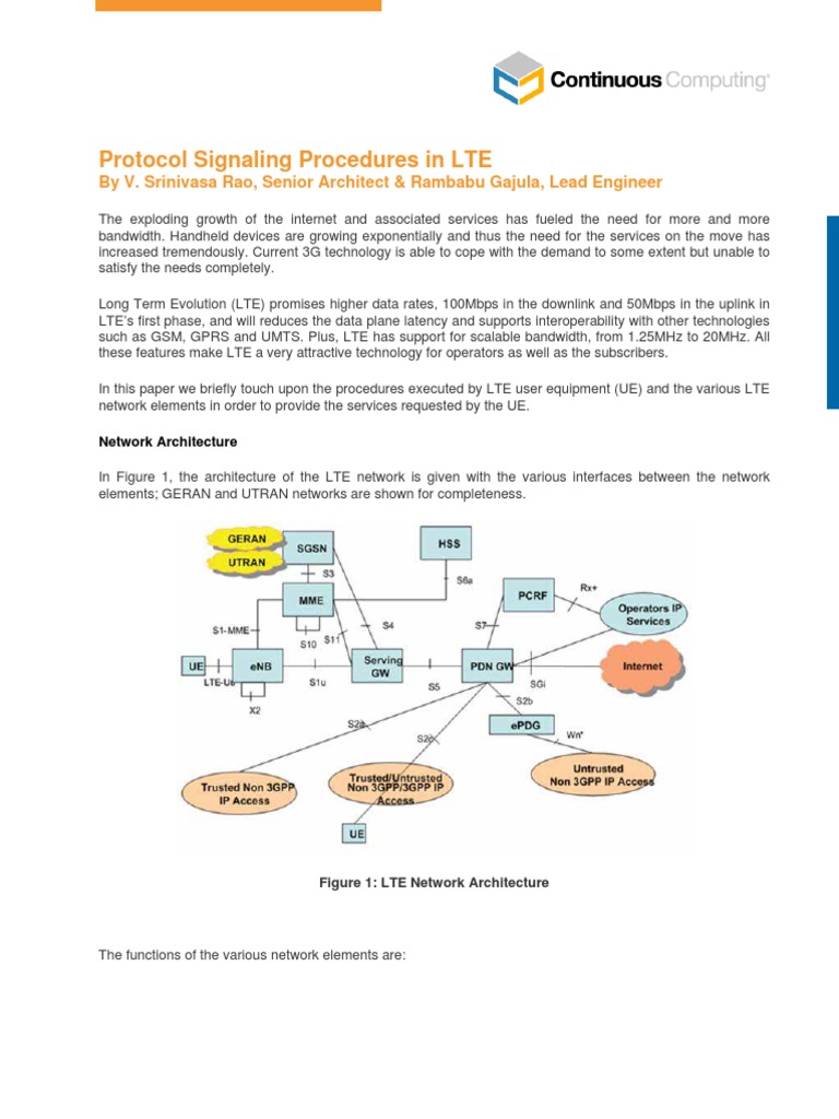WP Signal Procedures Lte PDF | PDF | Telecommunications Standards ...