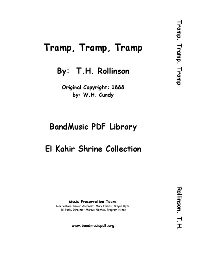 Tramp, Tramp, Tramp: By: T.H. Rollinson | PDF | Musical Forms | Musical ...