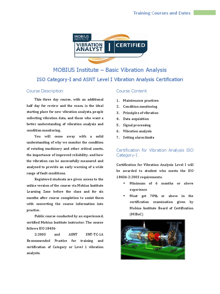 Basic Vibration Analysis Course Overview | PDF | Reliability ...
