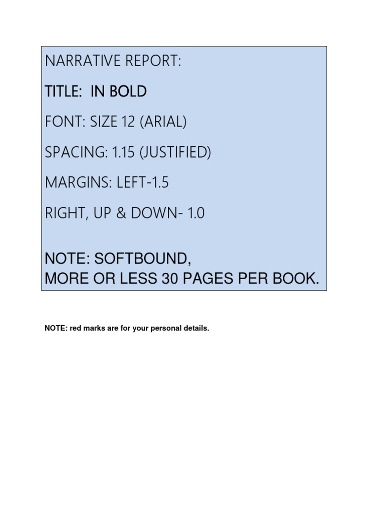 Narrative Report Format 1 | PDF