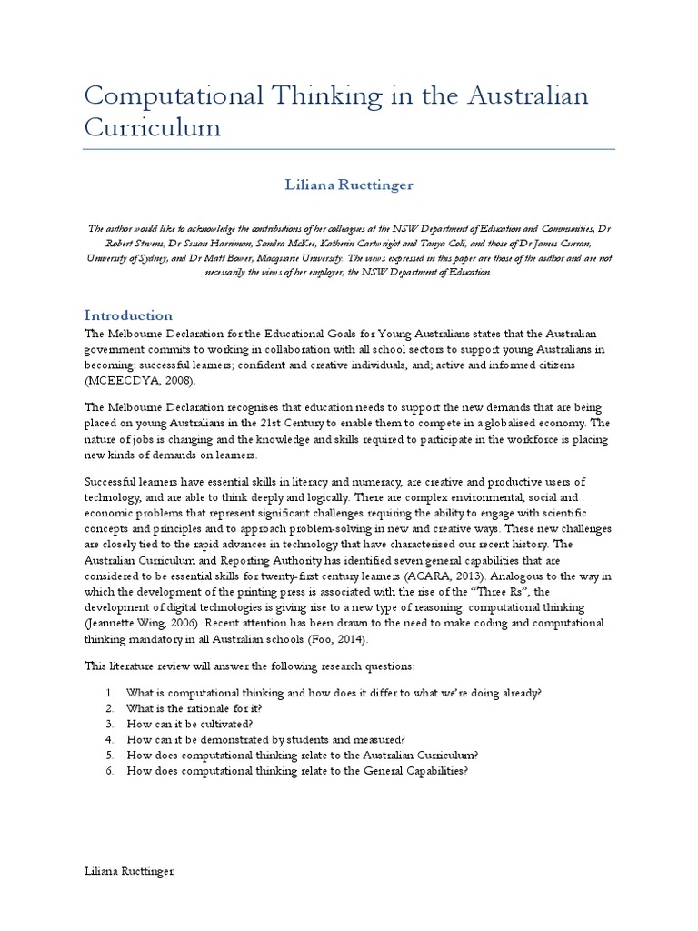 Computational-Thinking Pres 2014 | PDF | Thought | Computer Science