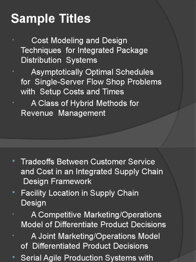 Sample Titles | PDF | Hypothesis | Experiment