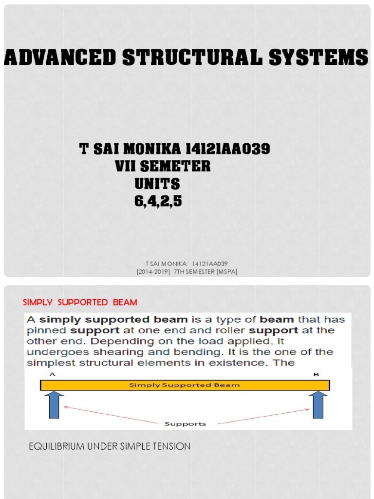 Advance Structures (7th Semester) (B.ARCH) | PDF | Beam (Structure) | Dome