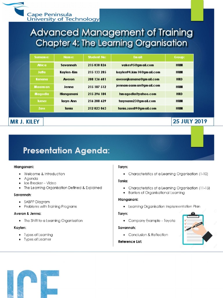 The Learning Organisation Ob Pdf Leadership Learning