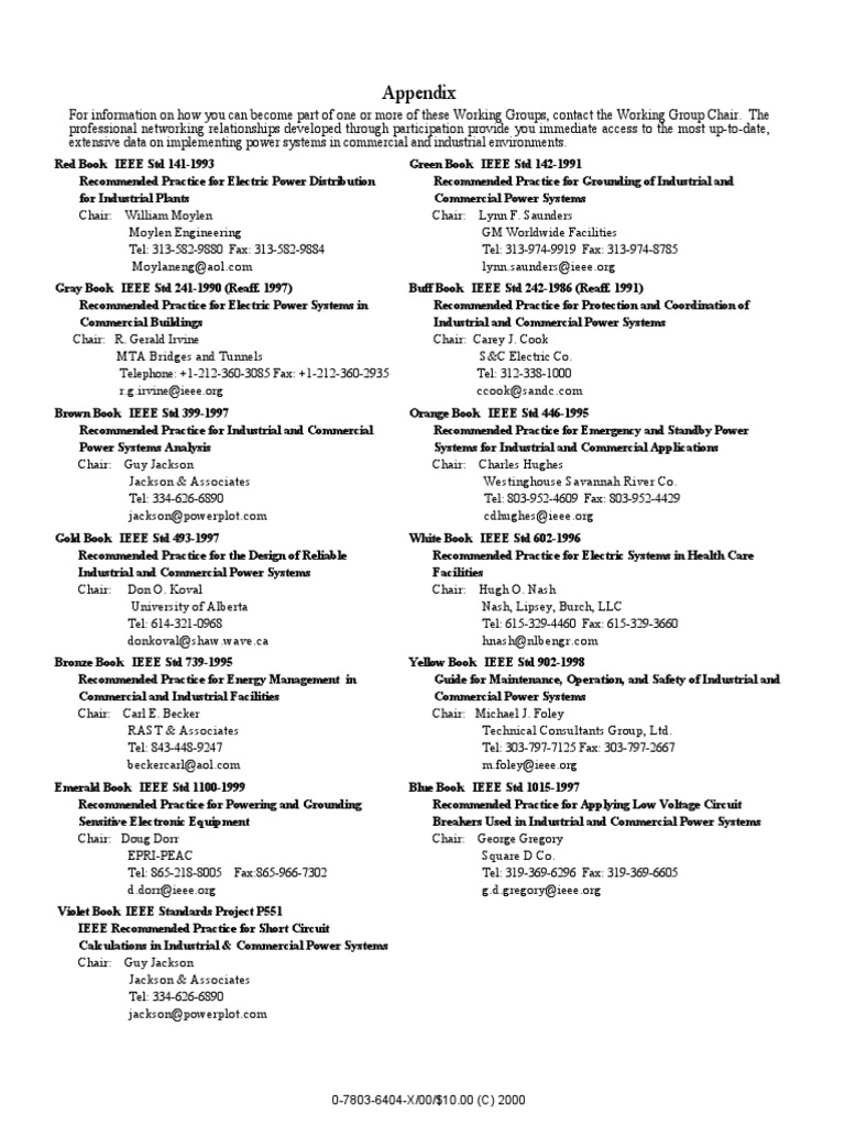 Overview IEEE Color Books | PDF | Electric Power System | Electric Power