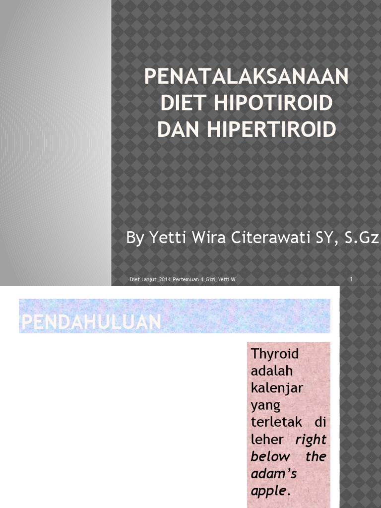 Diet Hipotiroid dan Hipertiroid | PDF