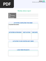 Department Status Report Template 2 | PDF