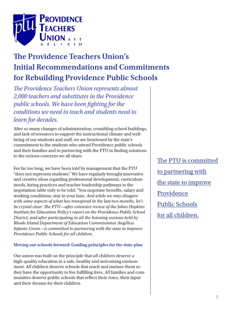 PTU Schools Plan1 | PDF | Teachers | Learning