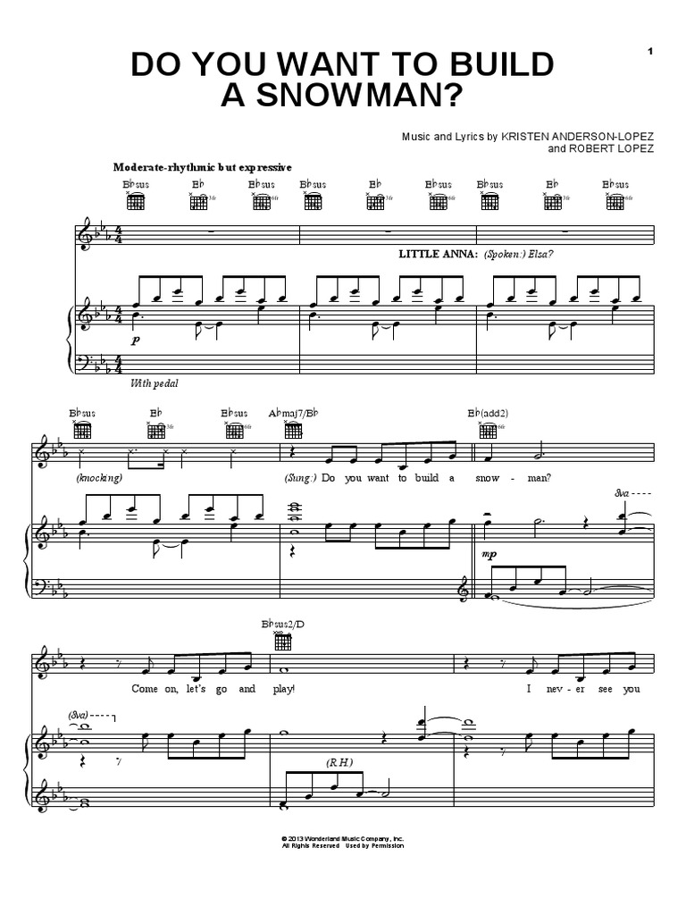 Do You Want To Build A Snowman | PDF | Entertainment (General)