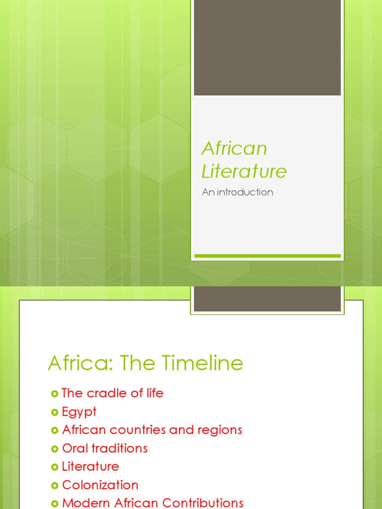 African Literature | PDF | Africa | Oral Tradition
