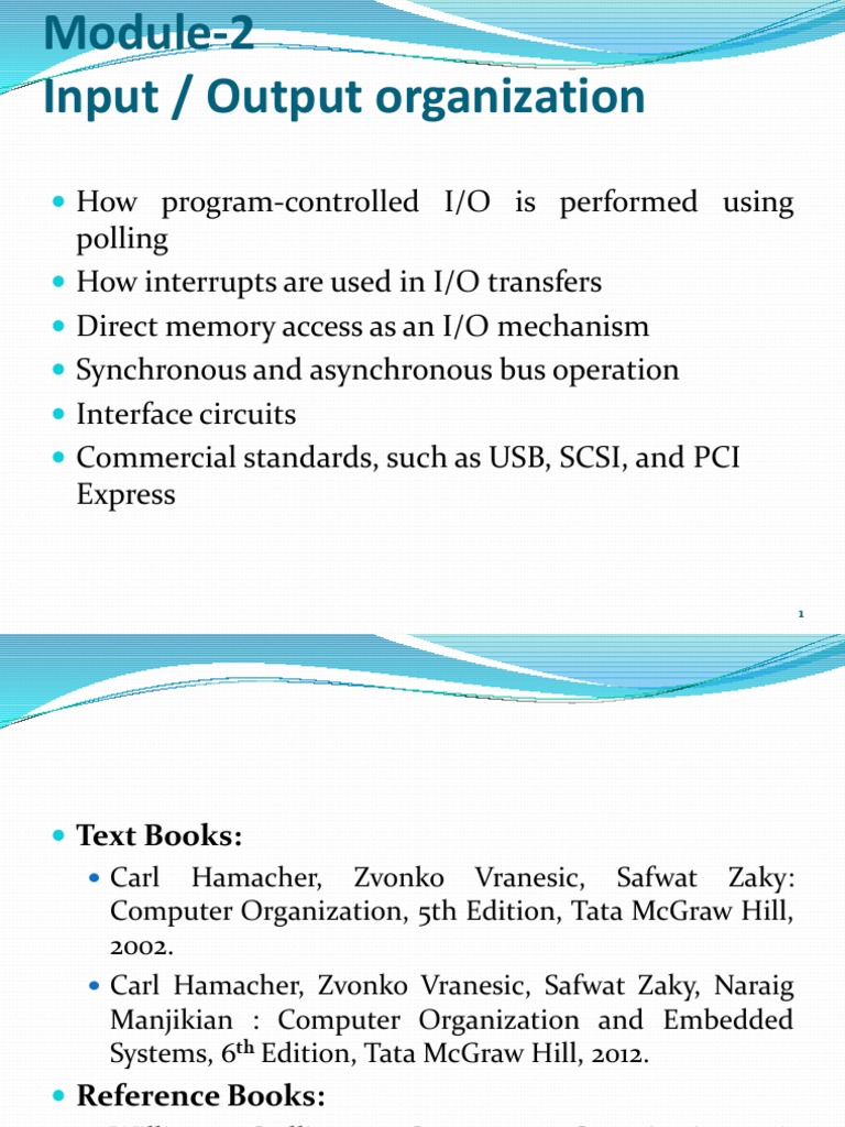 15cs34 Module 2 | PDF | Input/Output | Central Processing Unit