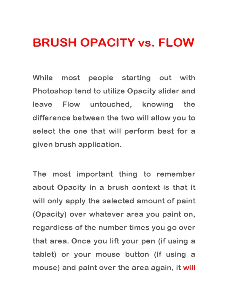 Brush Opacity Vs Flow | PDF | Computer Graphics