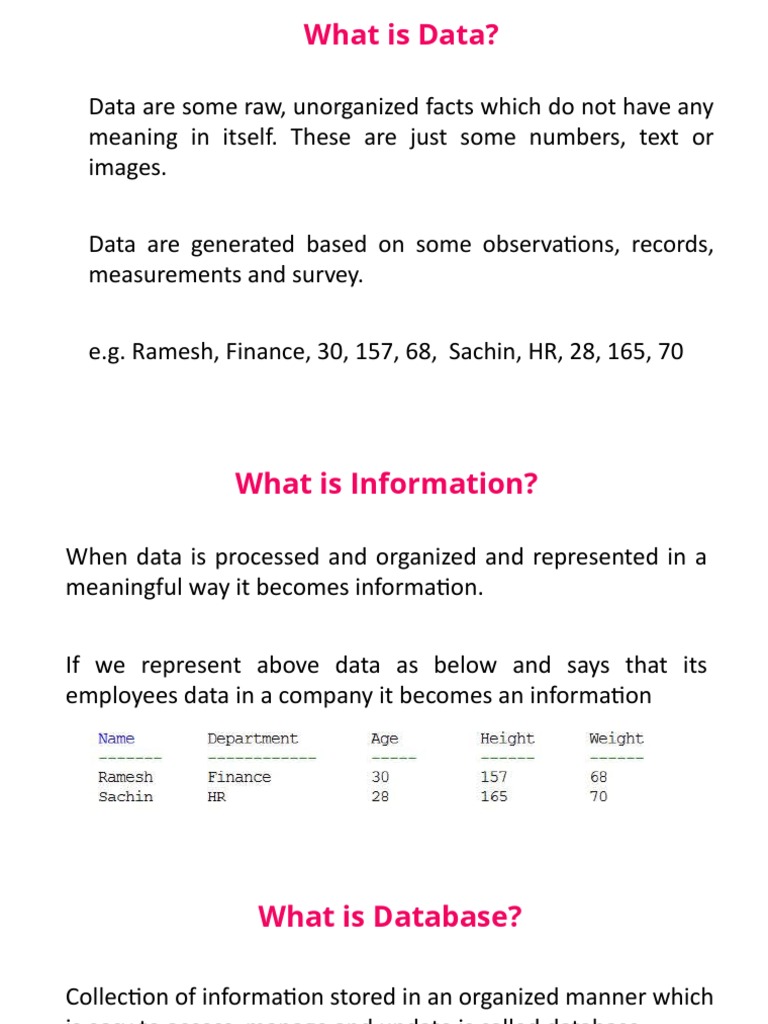 Database Basics | PDF | Sql | Databases