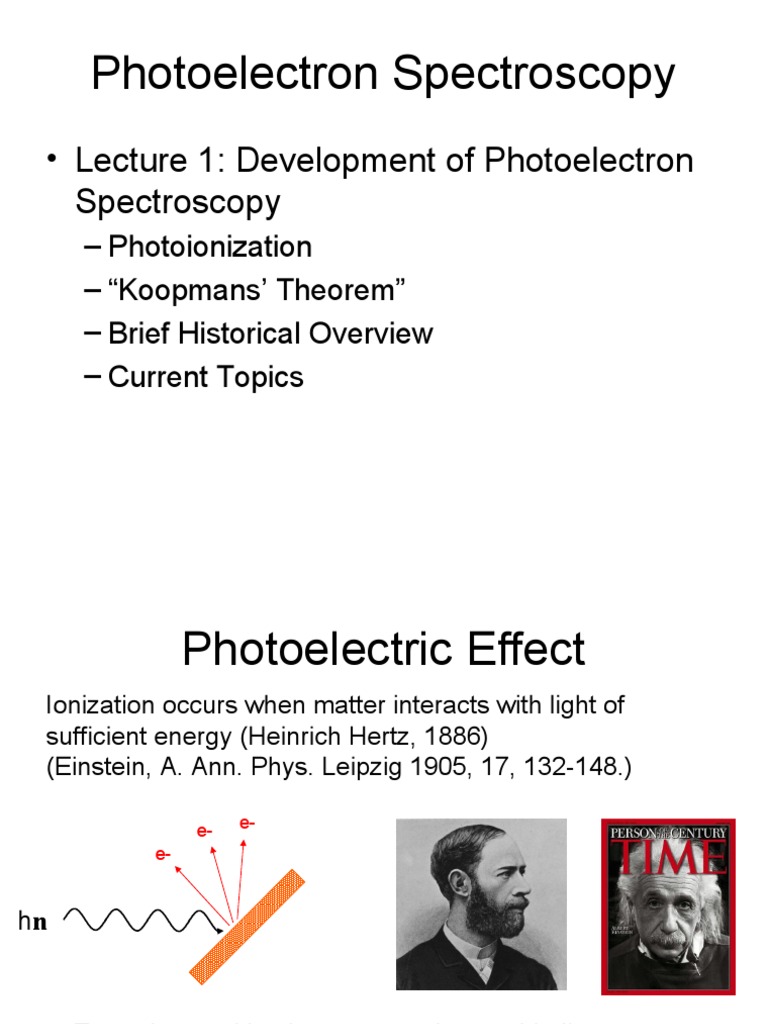 Introduction to Photoelectron Spectroscopy | PDF | Photoelectric Effect ...