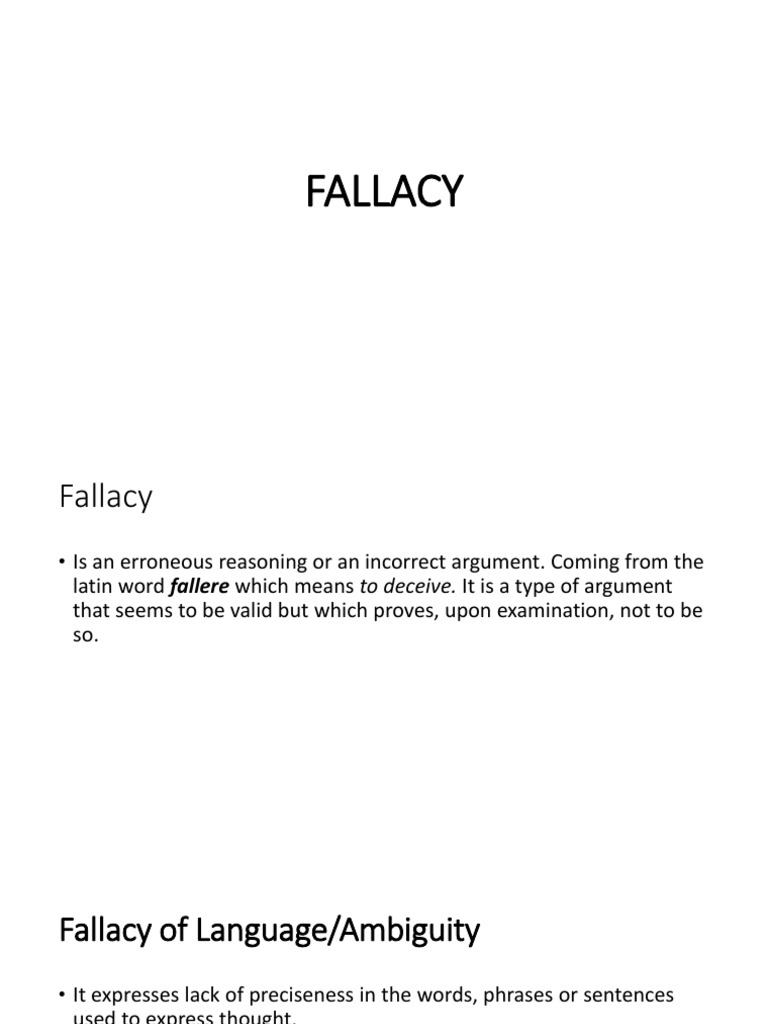 Fallacy | PDF | Fallacy | Argument