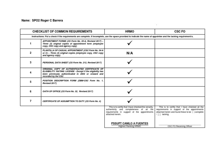 Common Checklist 2 | Download Free PDF | Government | Business