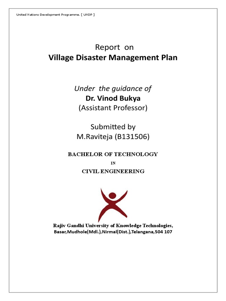 Village Disaster Management Plan: Report On | PDF | Nature | Agriculture