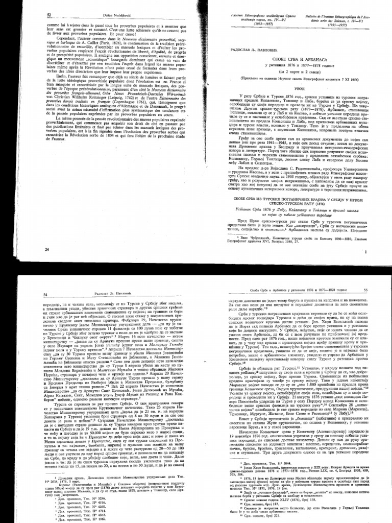 Radoslav Pavlovic Seobe Srba I Arbanasa PDF | PDF