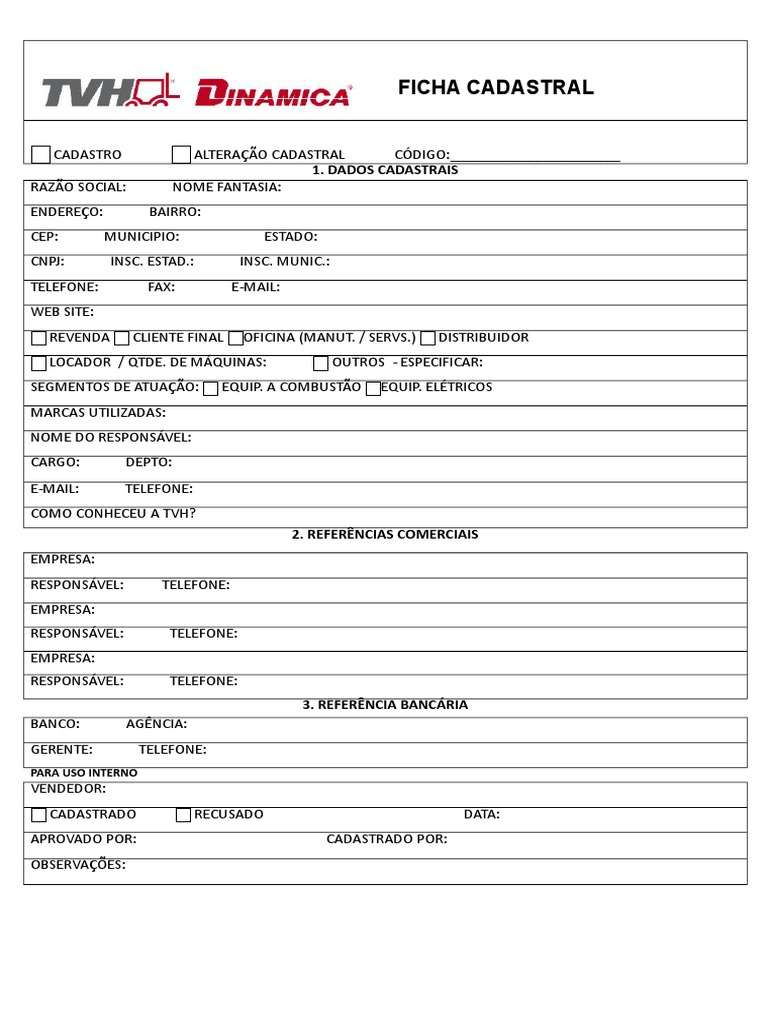 Ficha Cadastral | PDF
