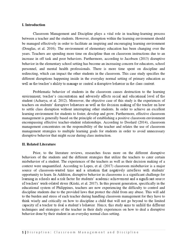 Case Study | PDF | Classroom Management | Motivation