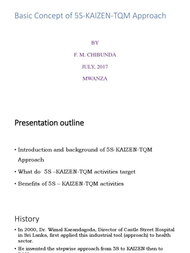 Basic Concepts On 5s Kaizen TQM | PDF | Lean Manufacturing | Business