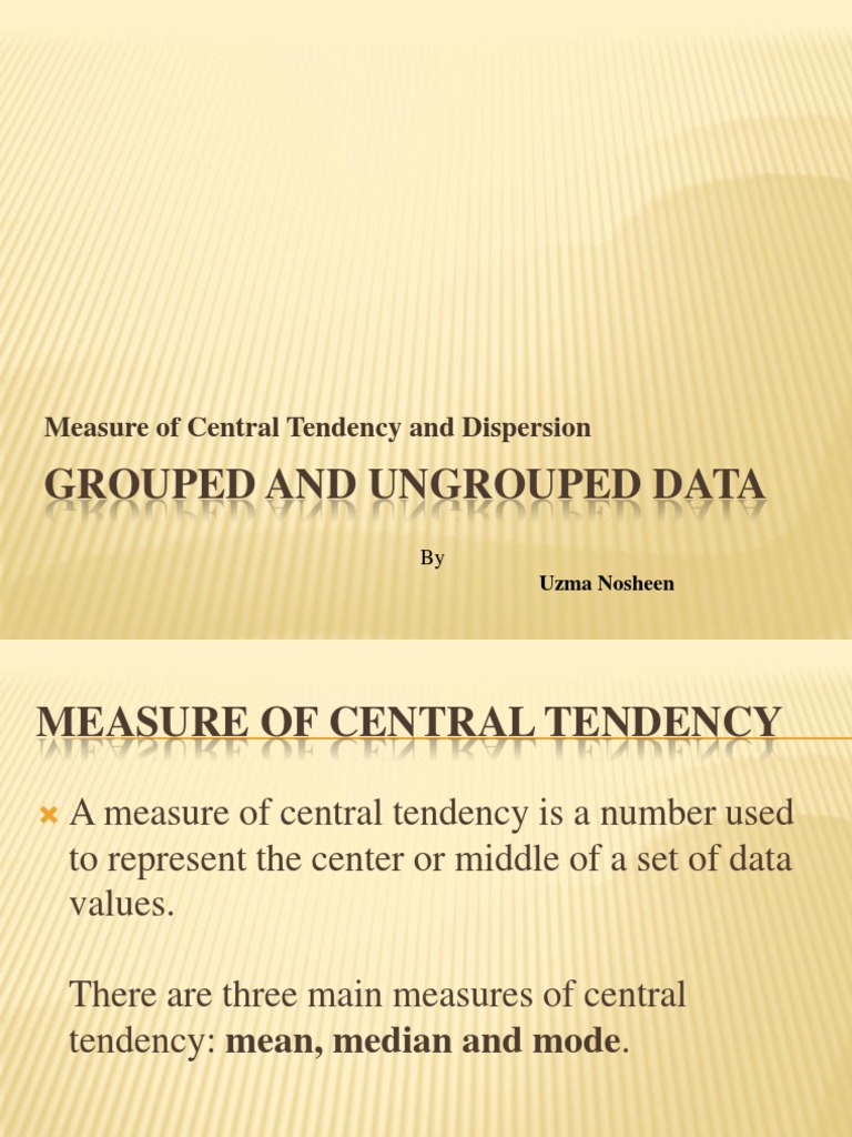Grouped and Ungrouped Data | PDF | Standard Deviation | Variance