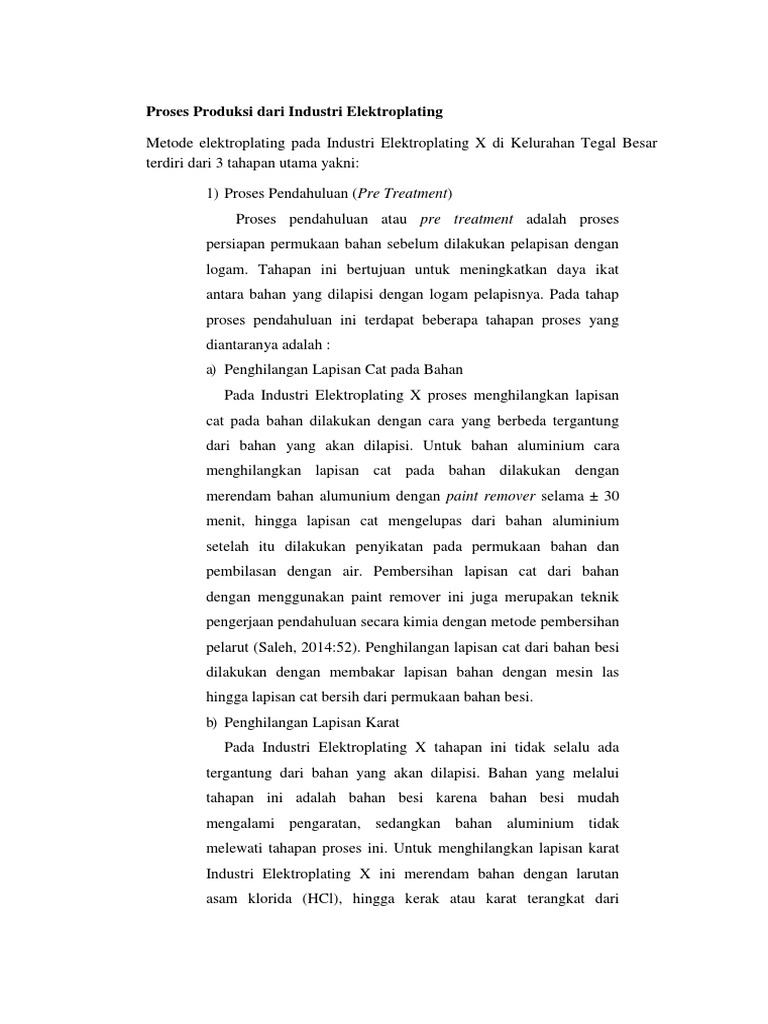 Elektroplating Proses | PDF