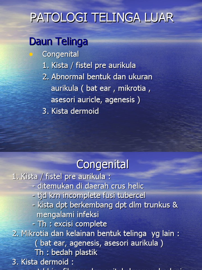 Patologi Telinga Luar | PDF