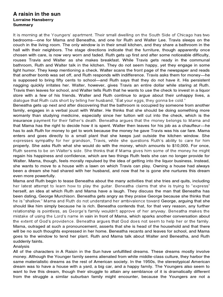 A Raisin in The Sun | PDF