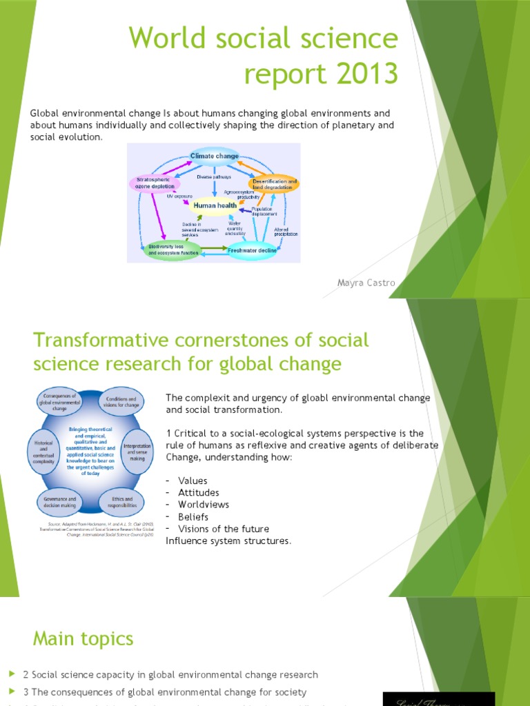 World Social Science Report 2013 | PDF | Social Science | Sustainability