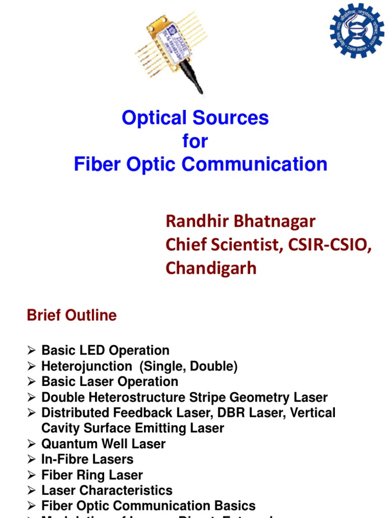 Optical Sources - RB | PDF | Laser | Laser Diode