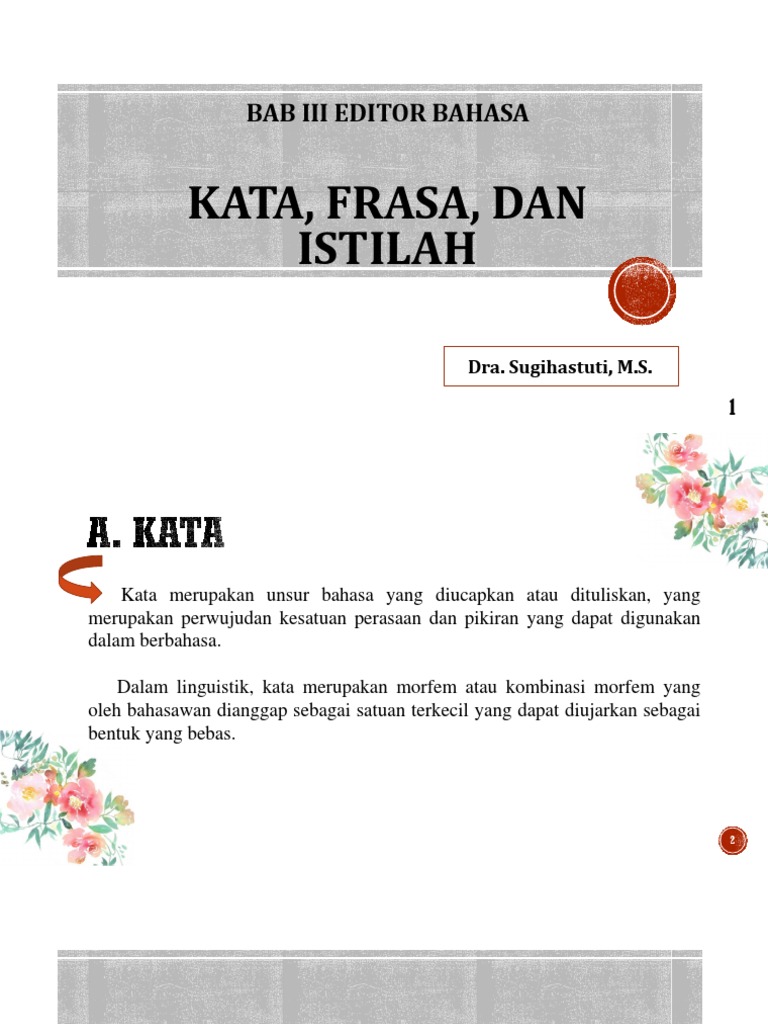 Kata, Frasa, Dan Istilah-Buku Editor Bahasa | PDF