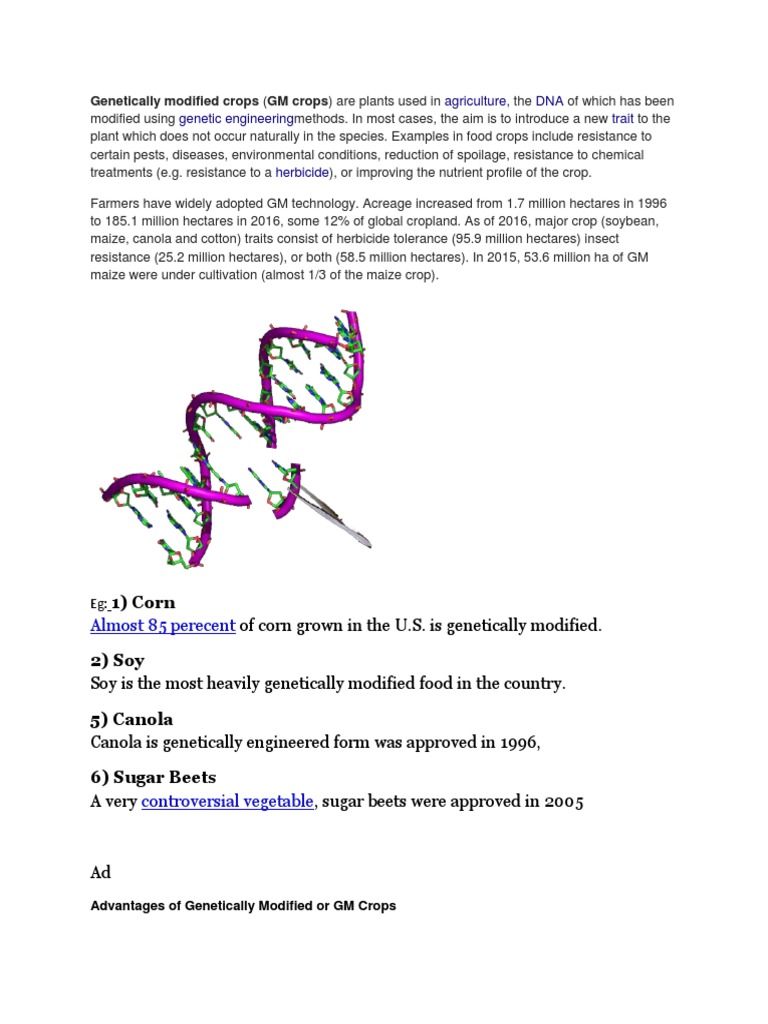 Genetically Modified Crops | PDF