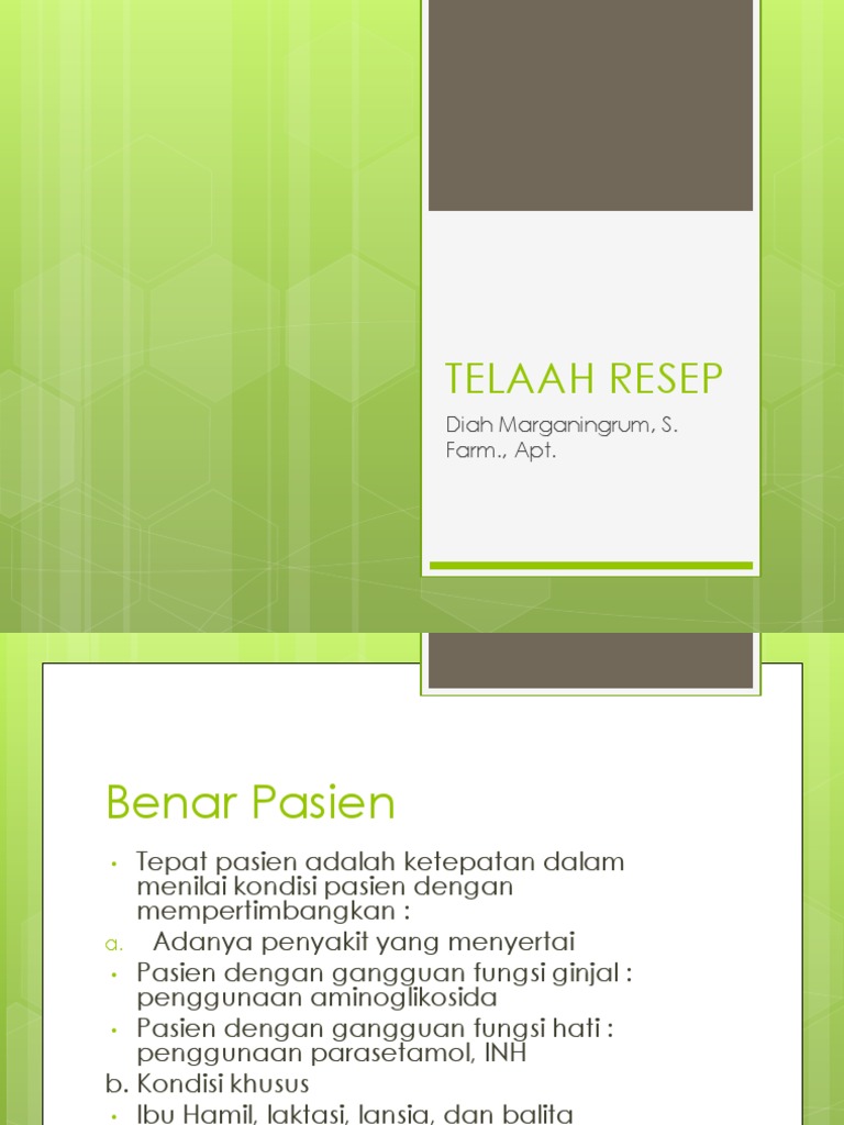 Telaah Resep | PDF
