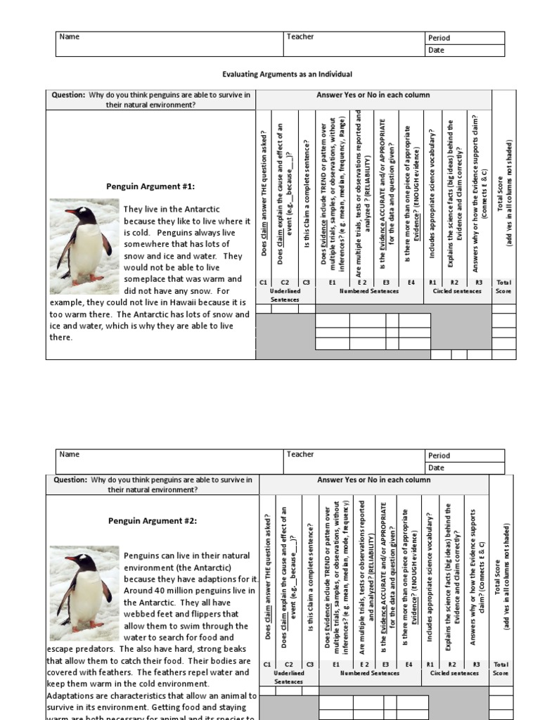 Evaluating Arguments As An Individual Question: Why Do You Think ...