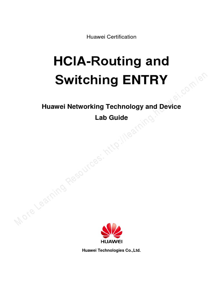 HCIA-Routing and Switching V2.2 Entry Lab Guide | PDF | Computer ...