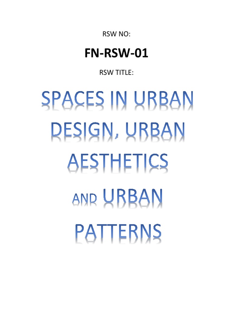 FN RSW 01 | PDF | Space | Aesthetics