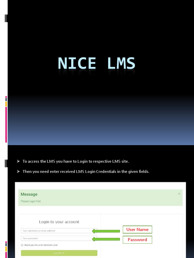 Nice LMS - Updated | PDF | Login | Cyberspace