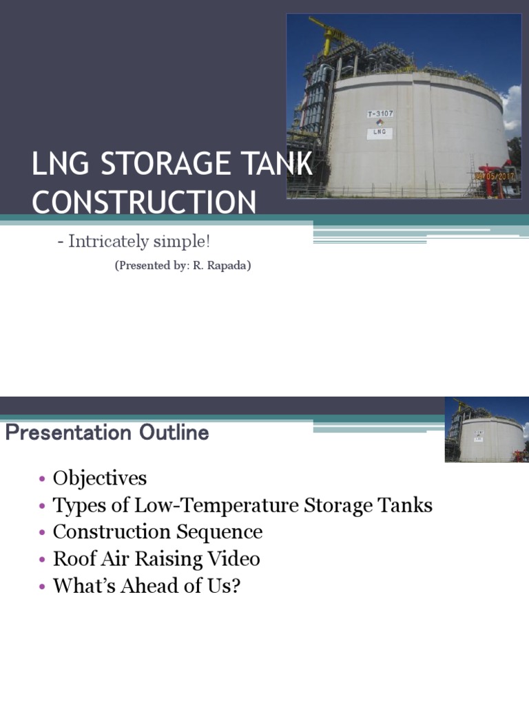 LNG Storage Tank Construction Overview | PDF | Roof | Liquefied ...