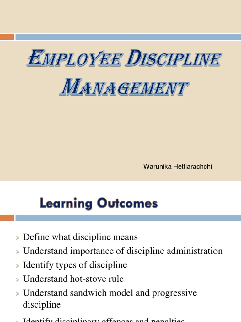 Employee Discipline Management | PDF | Punishments | Employment