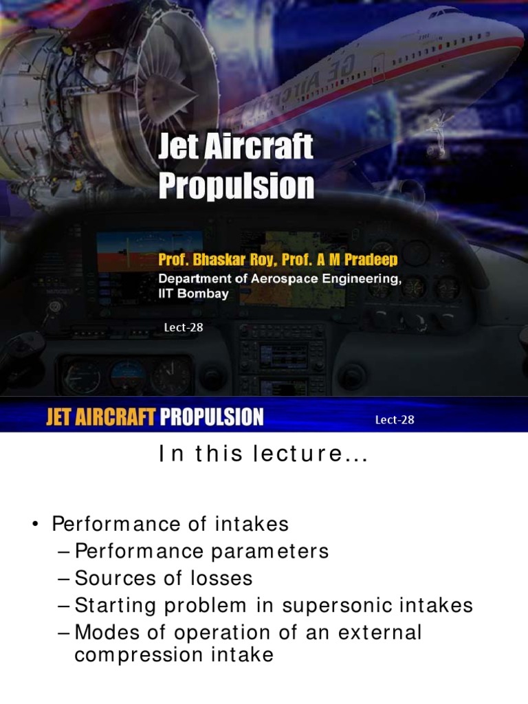 NPTEL PPT On Sub and Supersonic Inlets | PDF | Shock Wave | Supersonic ...