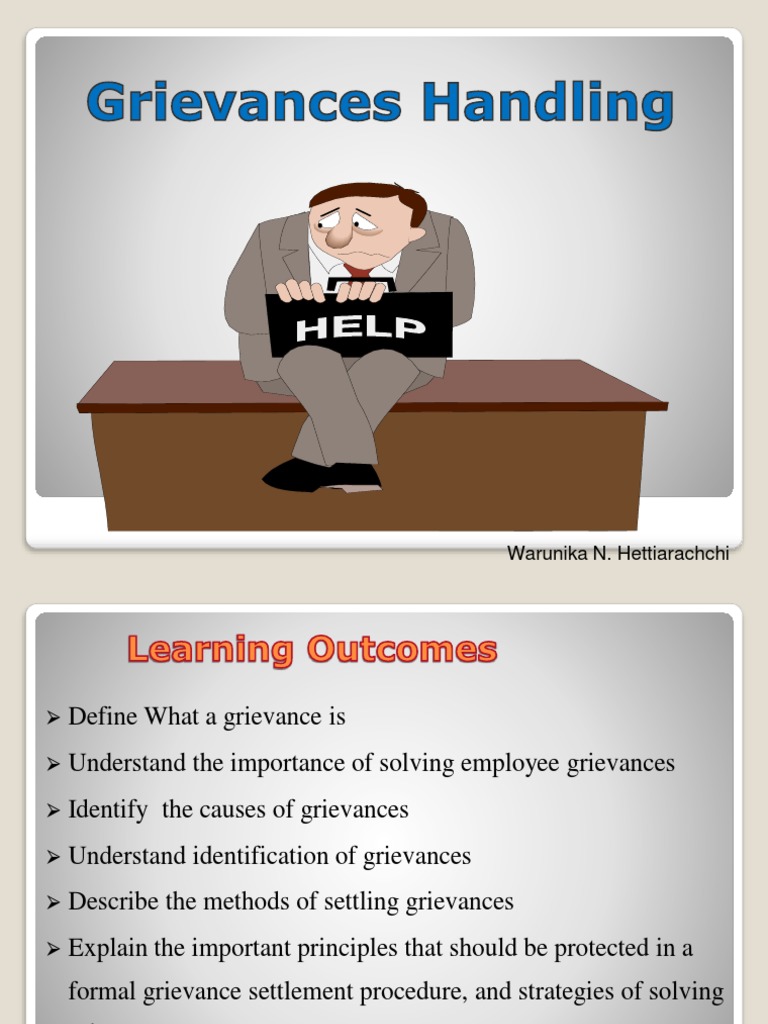 Lesson 12 - Grievances Handling | PDF | Employment | Occupational ...