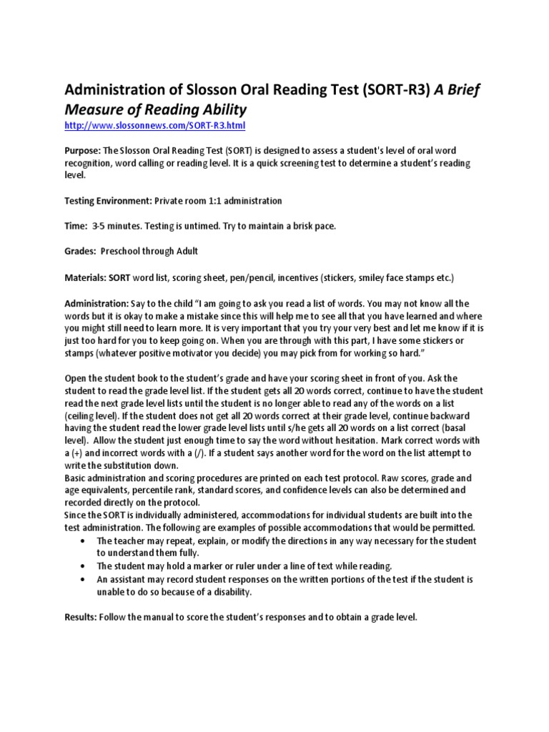 Oral Interpretation Samples